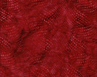 Red batik fabric | Etsy