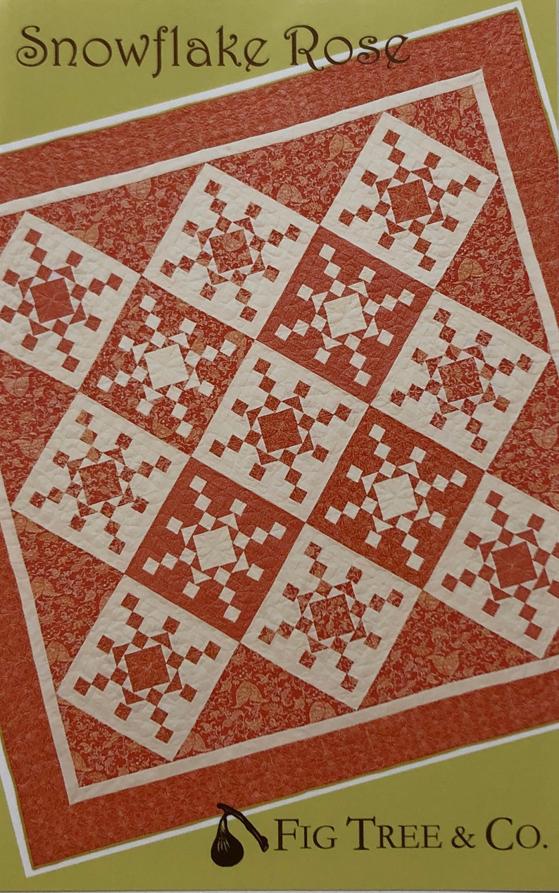 Snowflake Rose by Fig Tree & Co. Pattern, 63 X 63 Quilt, FTQ-753 - Etsy