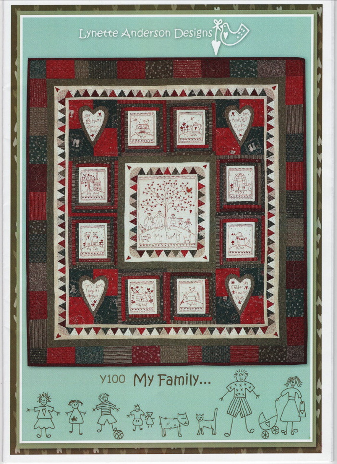 Free Shipping! My Family Quilt Pattern by Lynette Anderson for Lynette ...