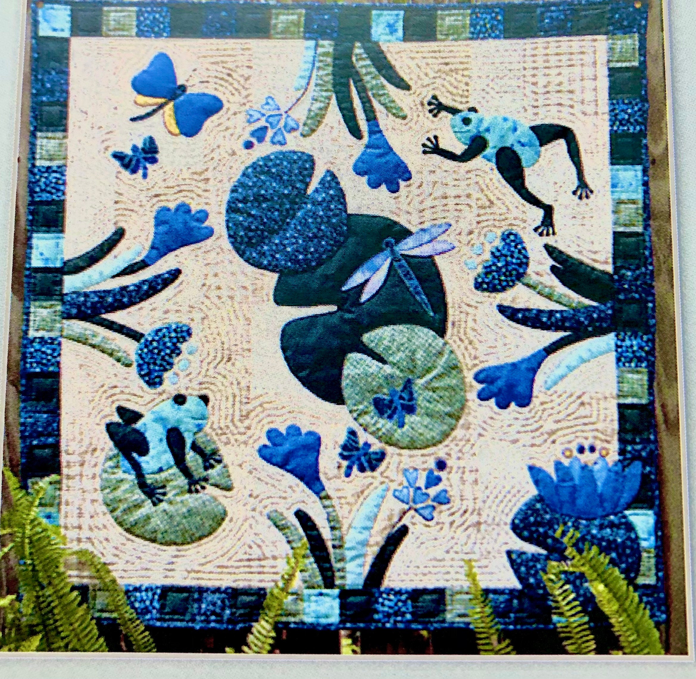 Lily Pond With Frogs Quilt Pattern by Lynette Anderson - Etsy