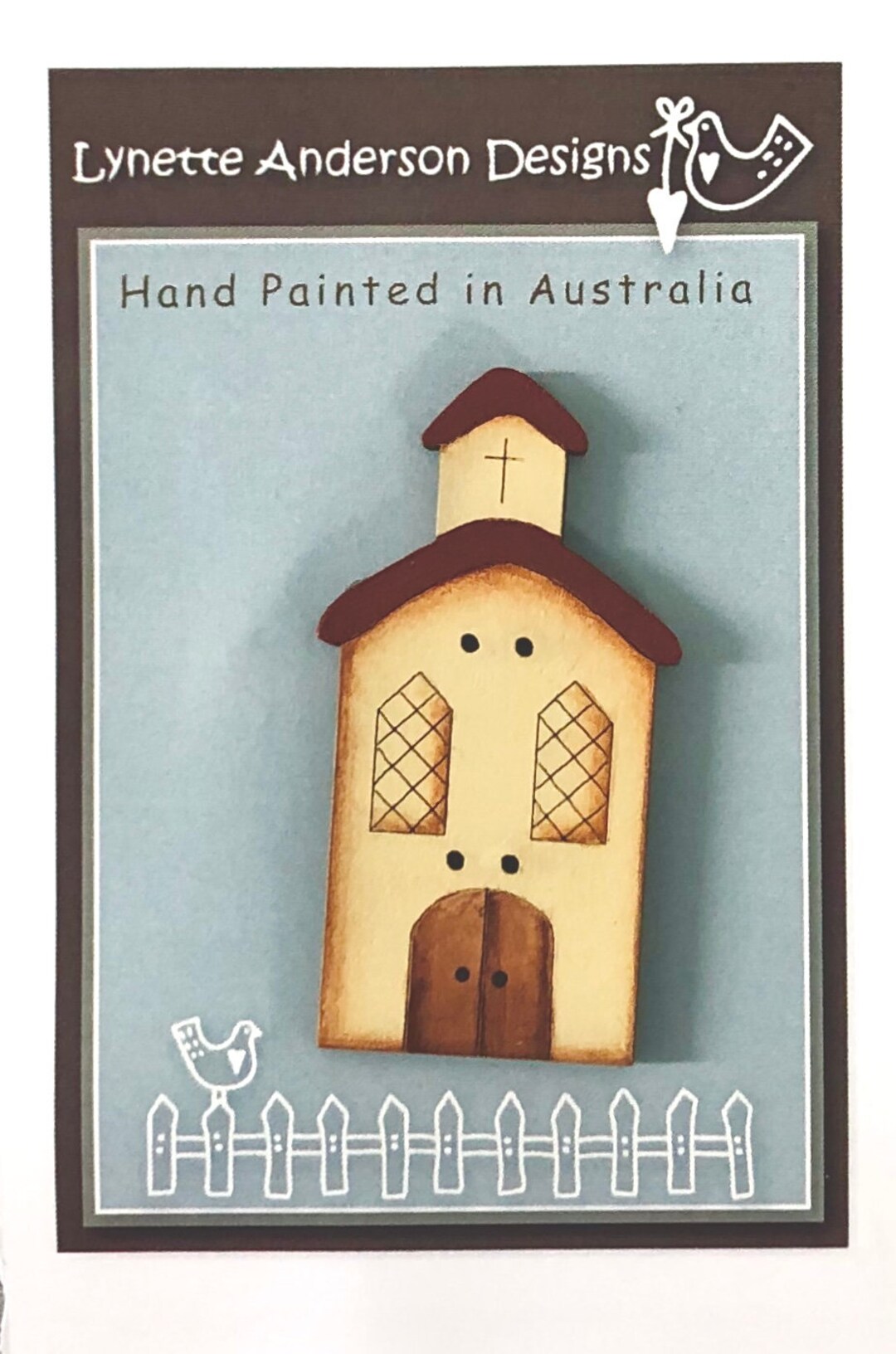 Old Church Handpainted Wooden Button by Lynette Anderson Designs - Etsy