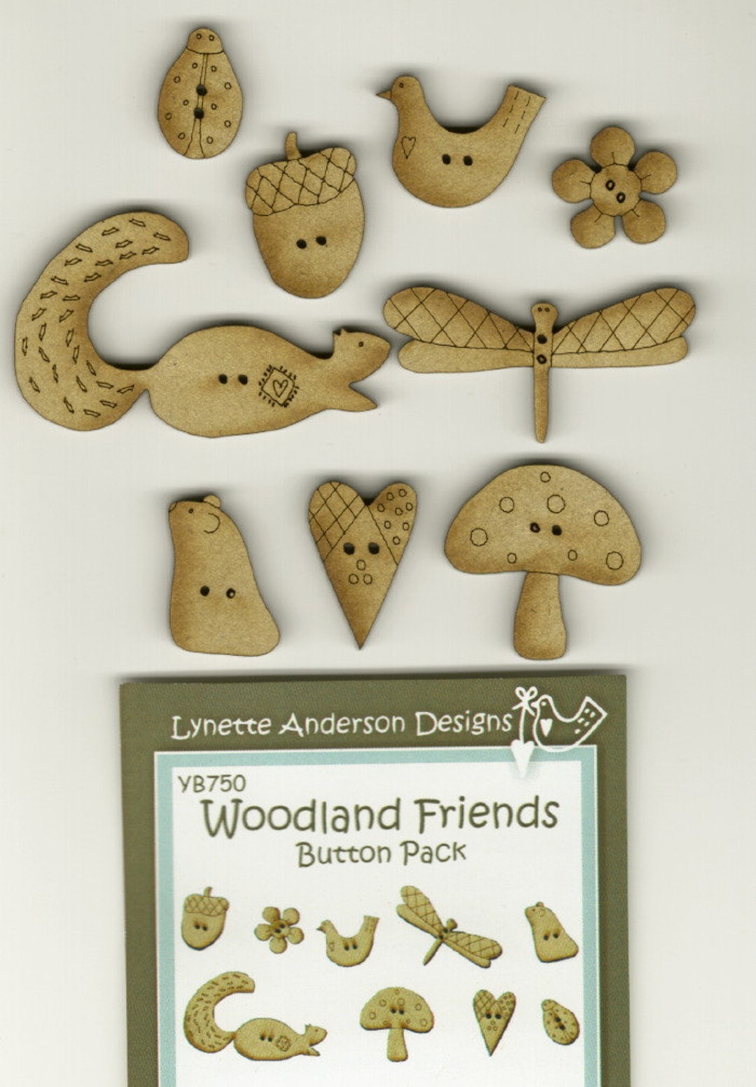 Woodland Friends Button Pack by Lynette Anderson for Lynette Anderson ...