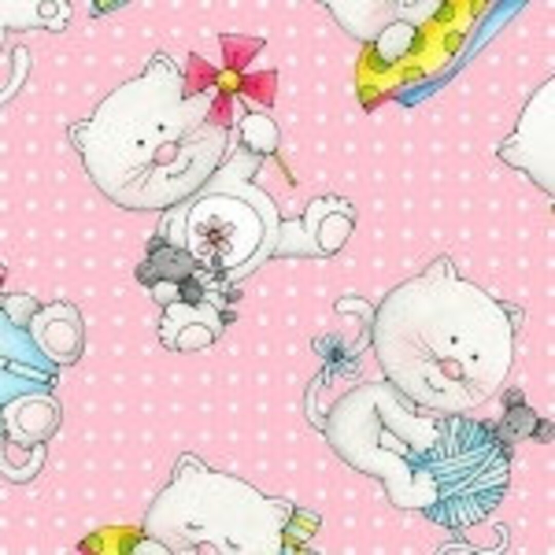 Miss Kitty's Colors by Marie Cole for Henry Glass Fabrics, Fabric by ...