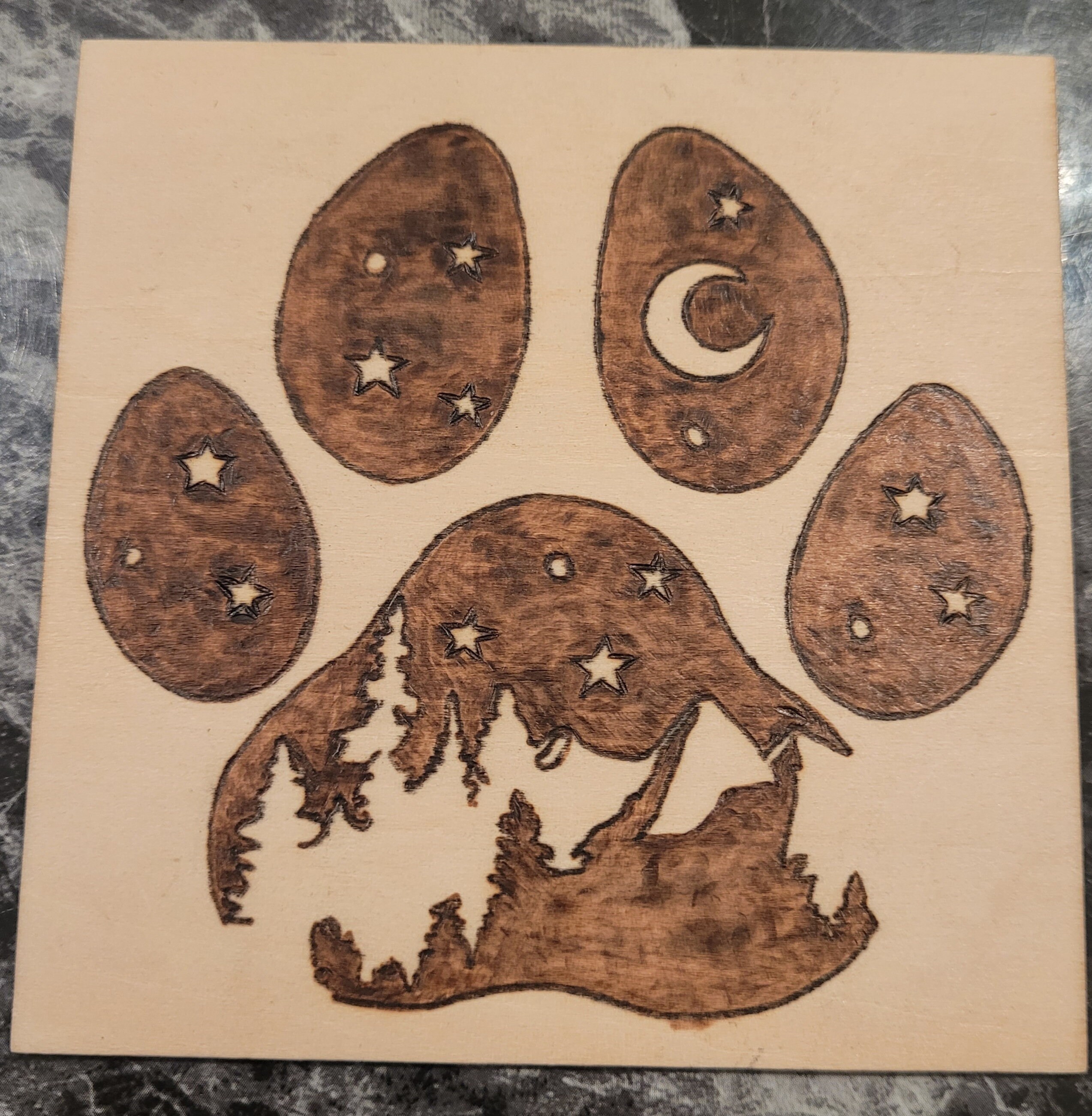 Dog Paw Woodburning Puppy Love Art Drawing Pyrography Decor - Etsy