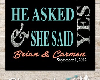 He asked she said | Etsy