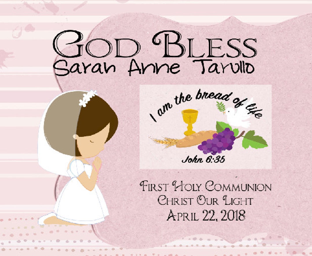 Personalized God Bless First Communion Fleece Blanket (girl or Boy) - Etsy