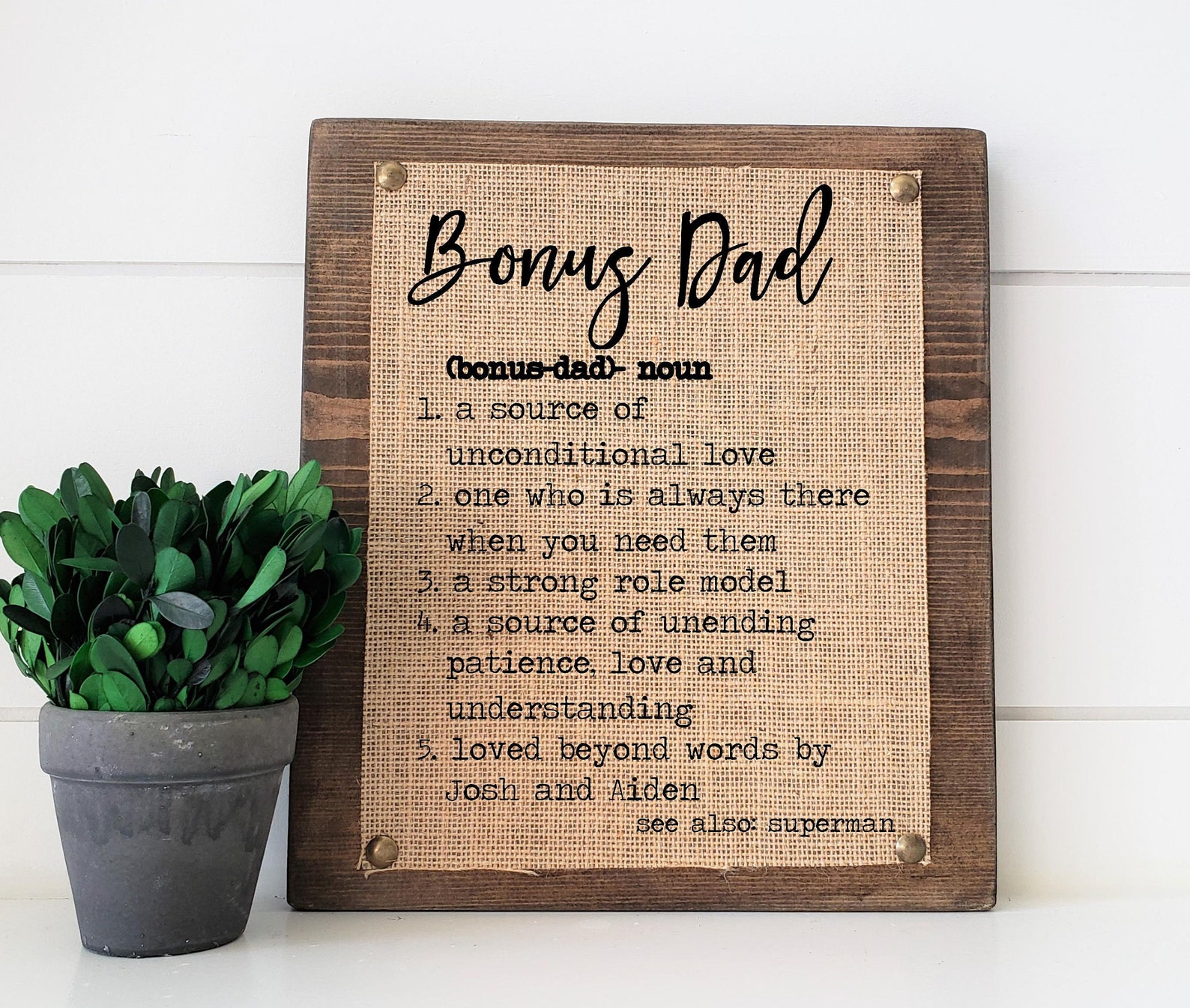 Bonus Dad Gift, Bonus Dad Father's Day Gift, Bonus Dad Birthday Gift ...