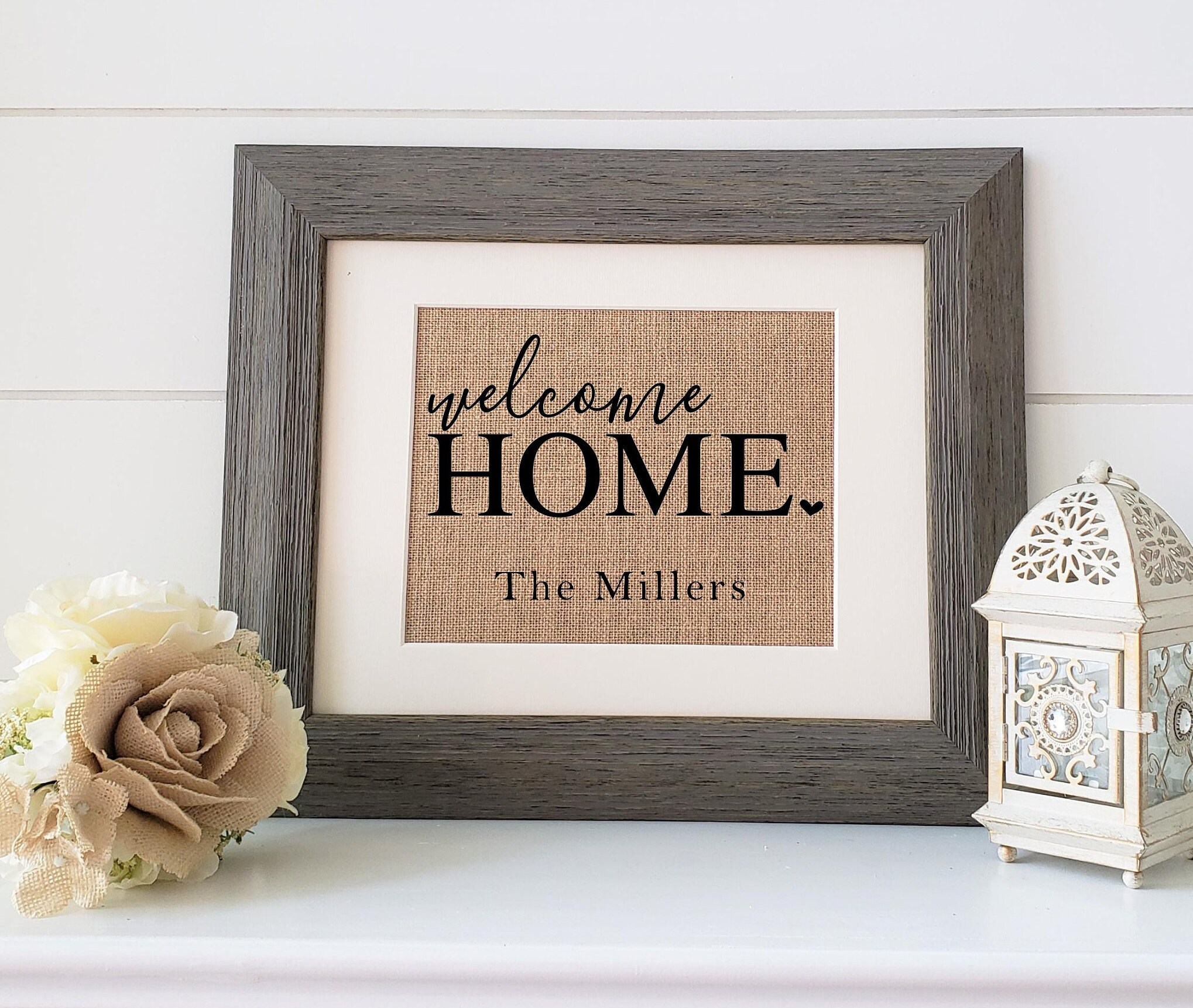 Personalized Housewarming Gift Welcome Home Sign Family Name - Etsy