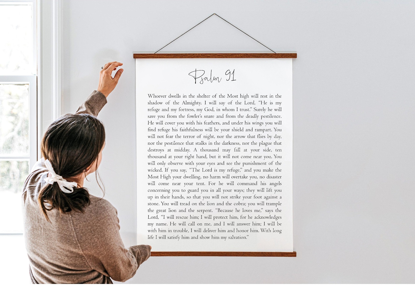 Psalm 91, Psalm 91 Wall Art, Psalm 91 Print, Bible Verse Wall Art ...