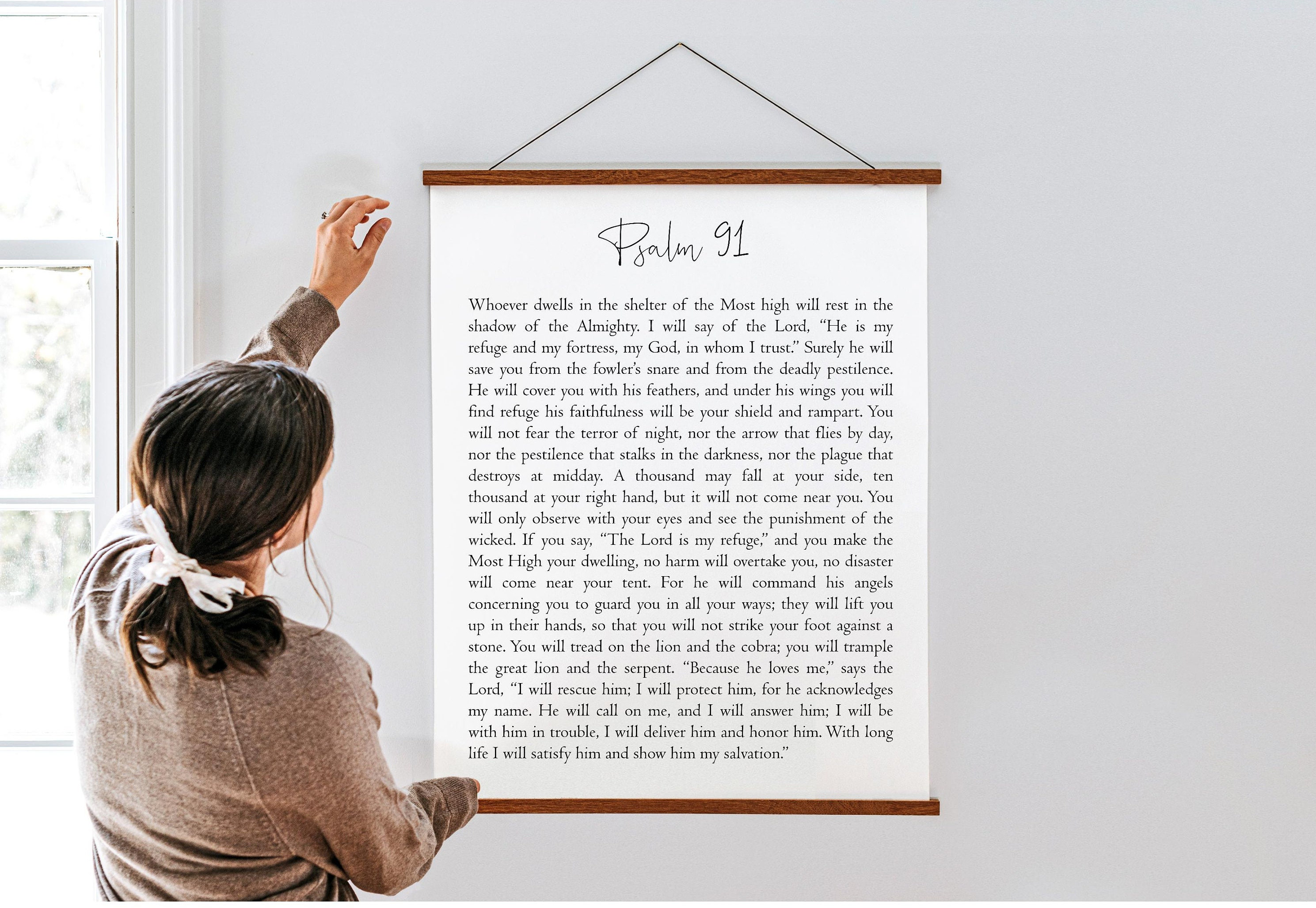 Psalm 91, Psalm 91 Wall Art, Psalm 91 Print, Bible Verse Wall Art ...