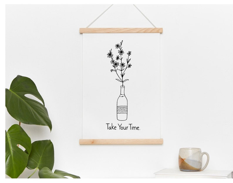 Take Your Time Modern Art Therapy Office Decor Therapy - Etsy