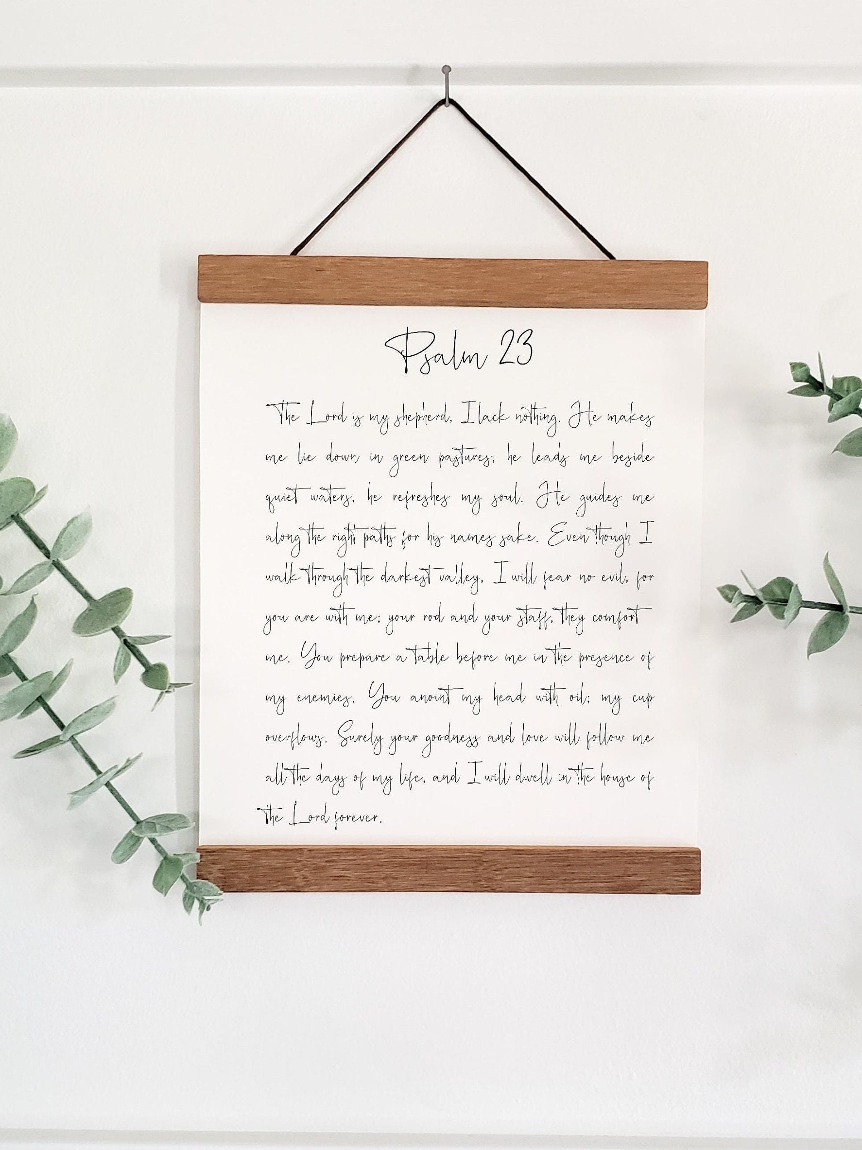 Psalm 23 Wall Art Psalm 23 Print Bible Verse Wall Art Lord - Etsy