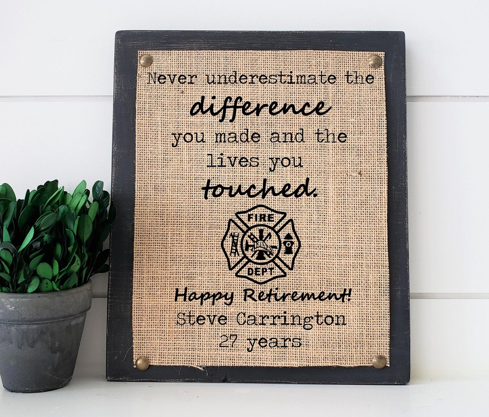 Retirement Gift for Firefighter, Firefighter Gift, Gift for Firefighter ...
