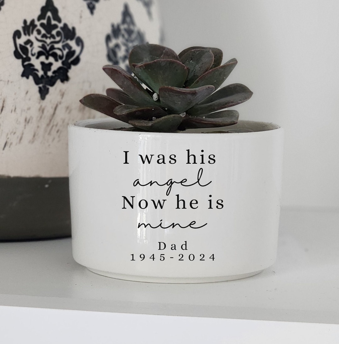 Memorial Planter, Loss of Father, Dad Memorial Gift, in Loving Memory ...