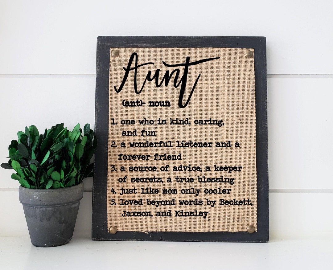 Aunt Definition Print Personalized Gift for Aunt Best Aunt - Etsy