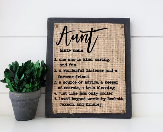Aunt Definition Print Personalized Gift for Aunt Best Aunt - Etsy