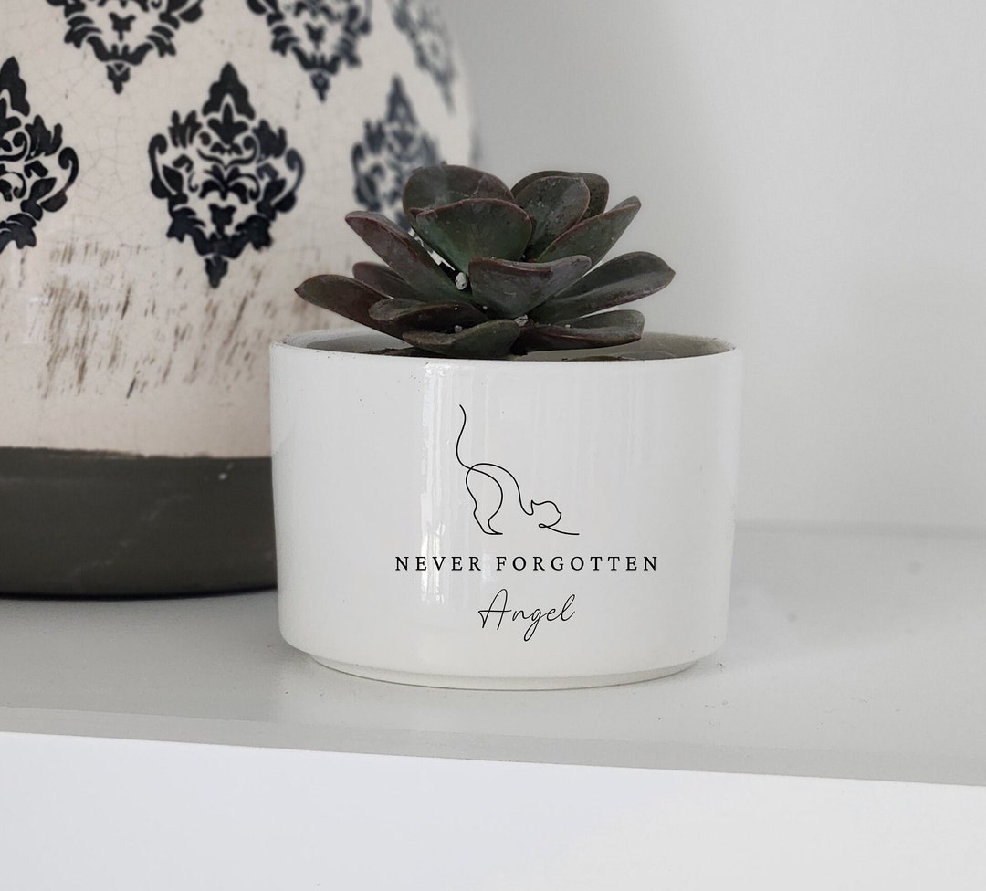 Memorial Planter, Cat Memorial Gift, Remembrance Gift, Pet Memorial ...