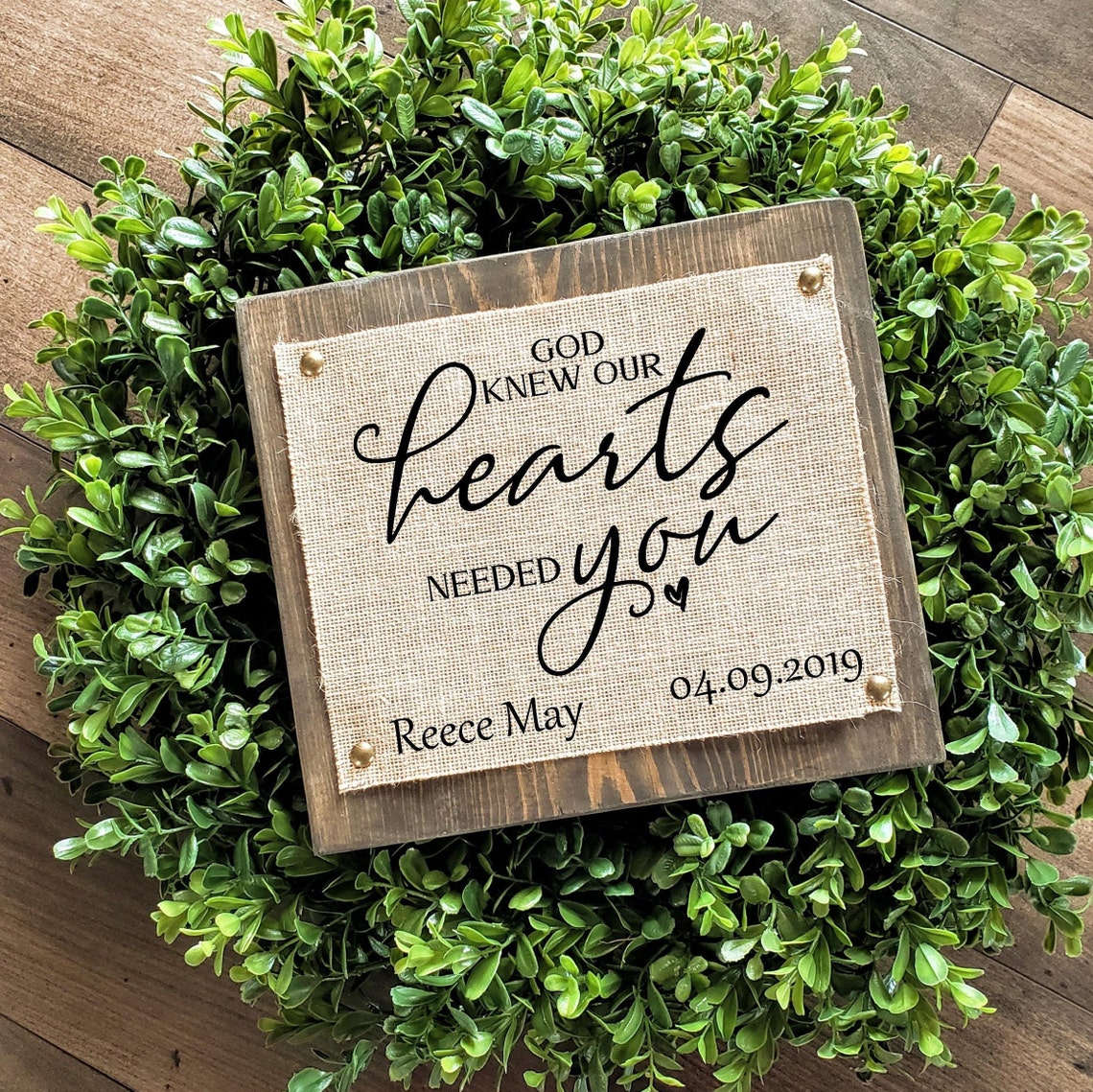 Adoption Gift, God Knew Our Hearts Needed You, Personalized Gift for ...