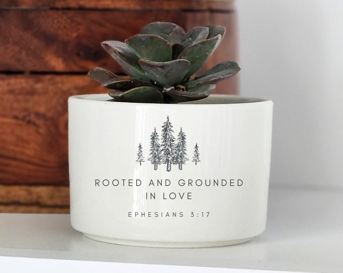 Rooted and Grounded in Love Birth Flower Framed Wood Sign Personalized ...