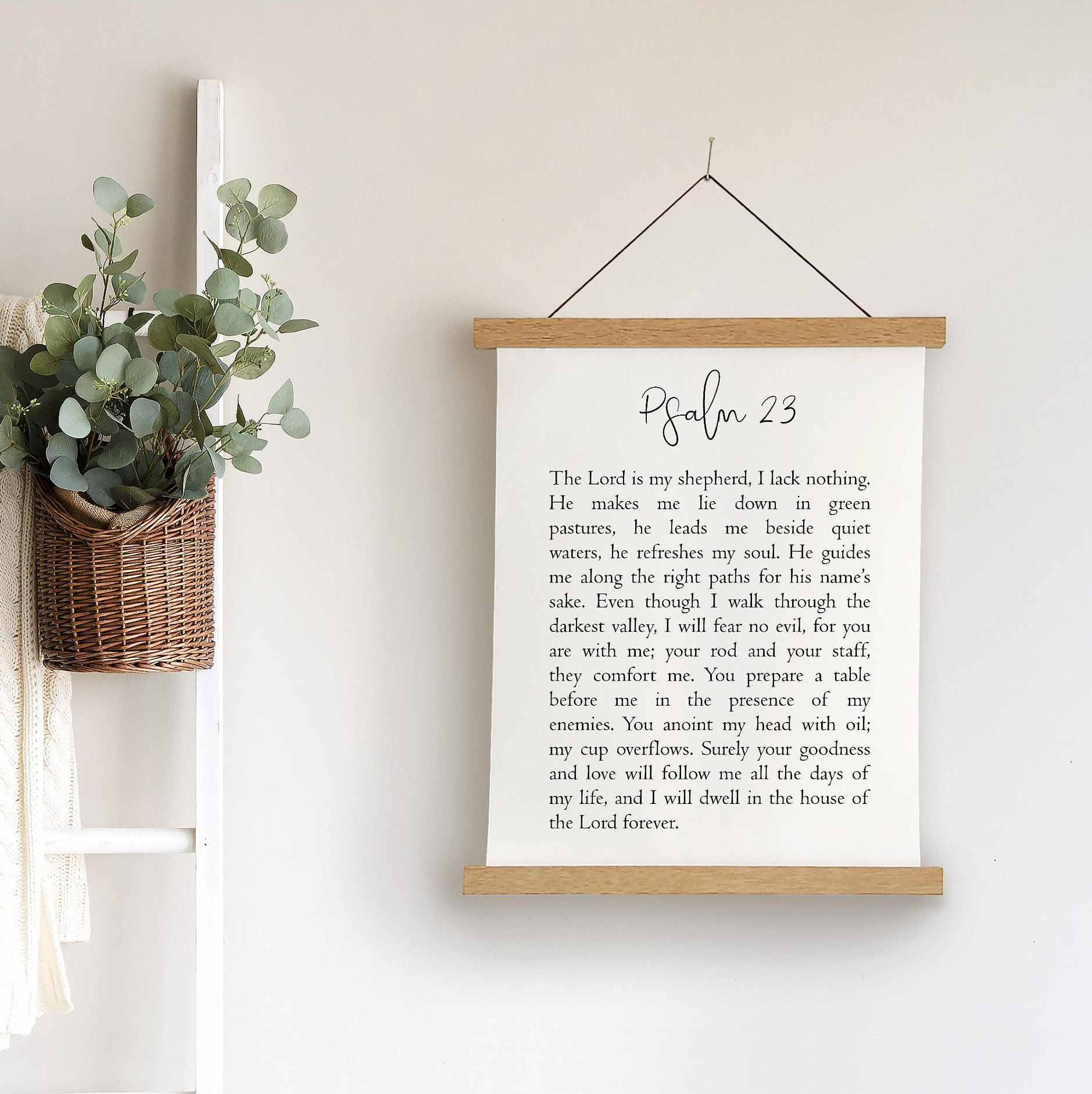 Psalm 23 Wall Art Psalm 23 Print Bible Verse Wall Art Lord - Etsy