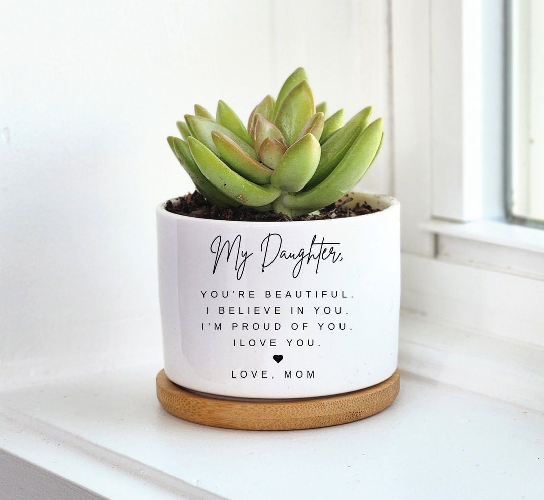 Gift for Daughter, Personalized Planter, Mother Daughter Gift, Custom ...