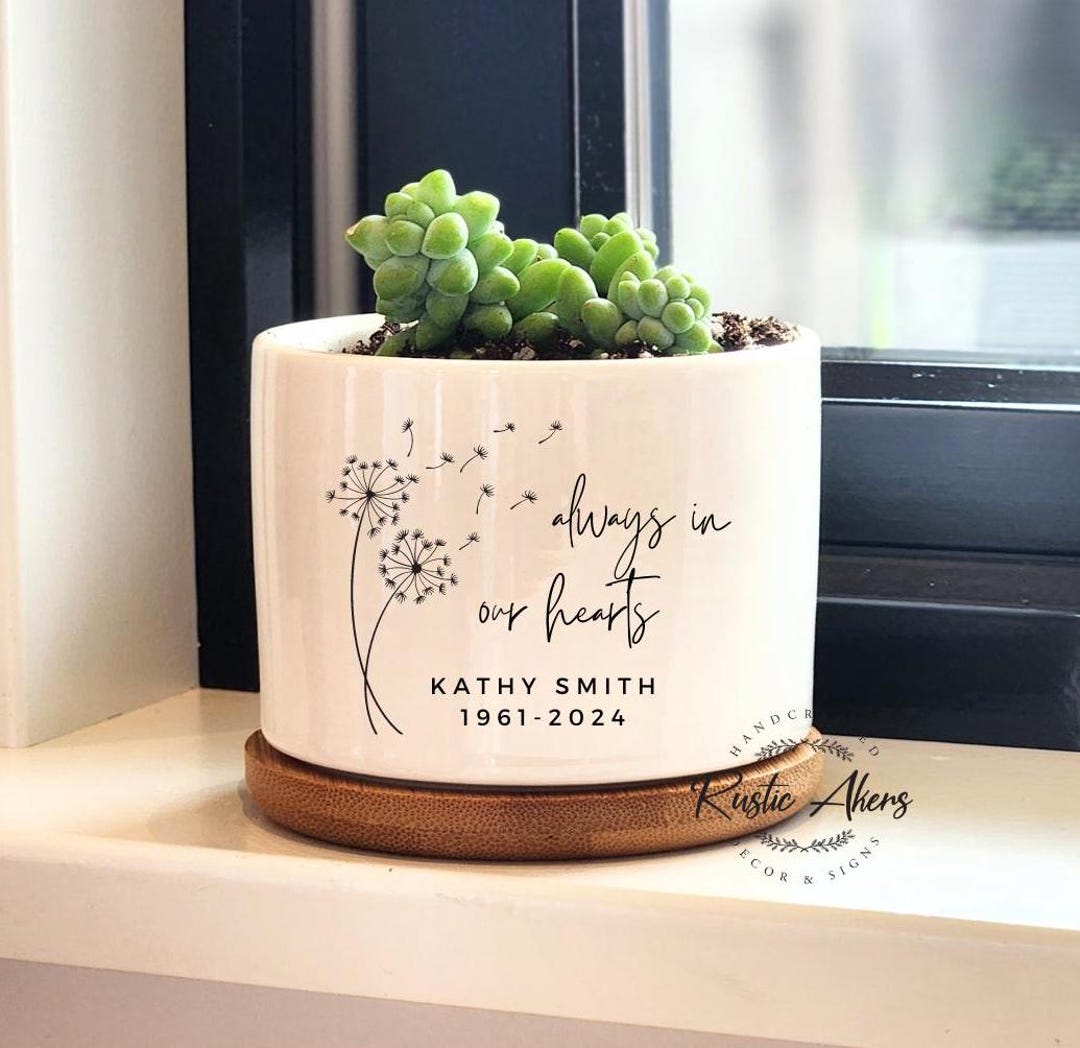 Memorial Planter, Celebration of Life, in Loving Memory, Sympathy Gift ...