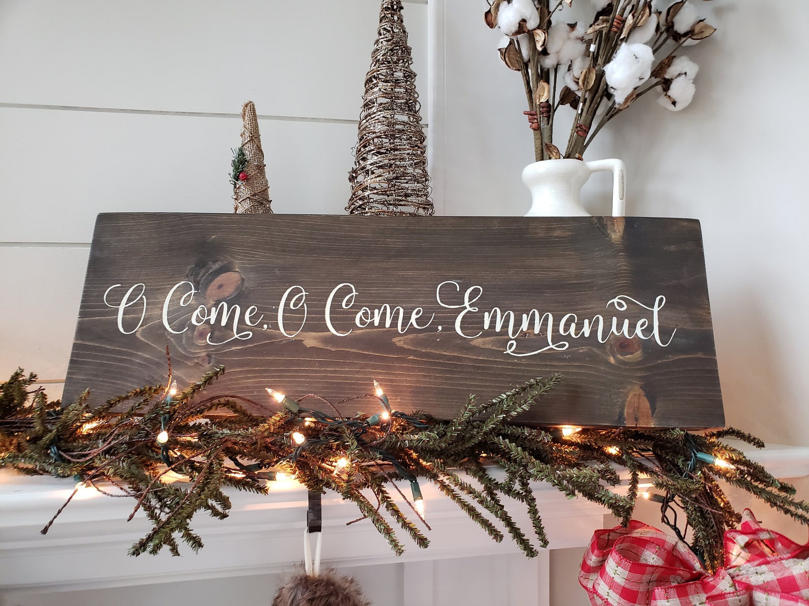 O Come O Come Emmanuel Christmas Sign Christian Christmas - Etsy