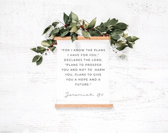 Jeremiah 29:11 for I Know the Plans Bible Verse Wall Art - Etsy