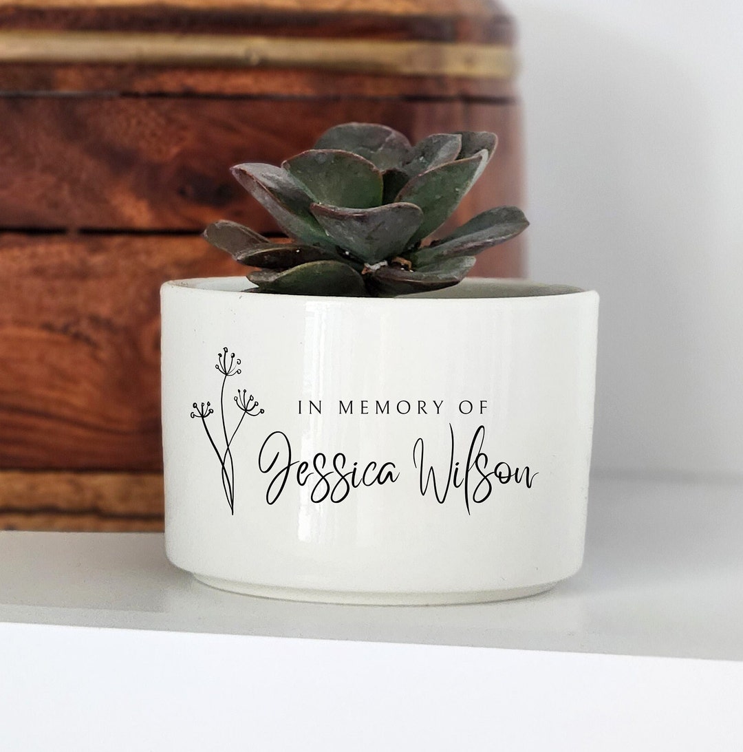 Memorial Planter, Sympathy Gift, Personalized Succulent Planter, in ...