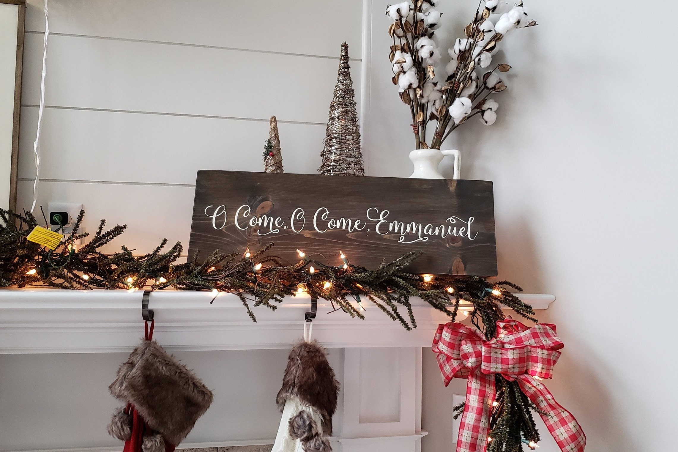 O Come O Come Emmanuel Christmas Sign Christian Christmas - Etsy