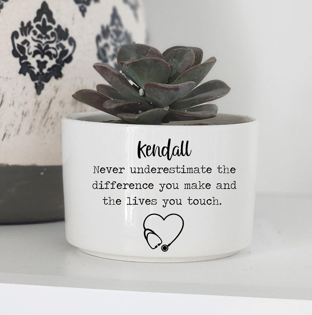 Nurse Gift, Personalized Planter Gift, Custom Flower Pot, Healthcare ...