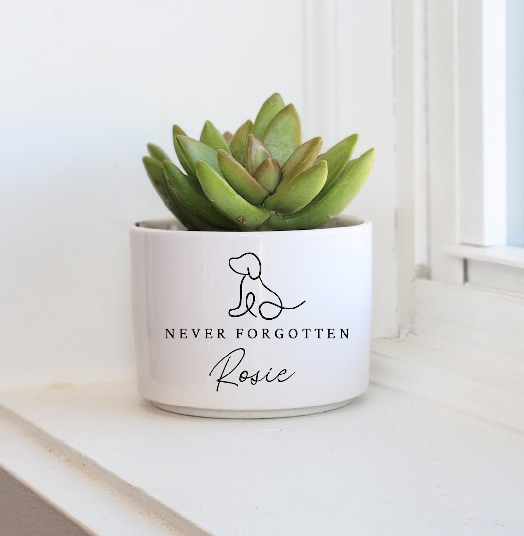 Pet Memorial Planter, Dog Memorial, Loss of Pet Gift, Personalized Gift ...
