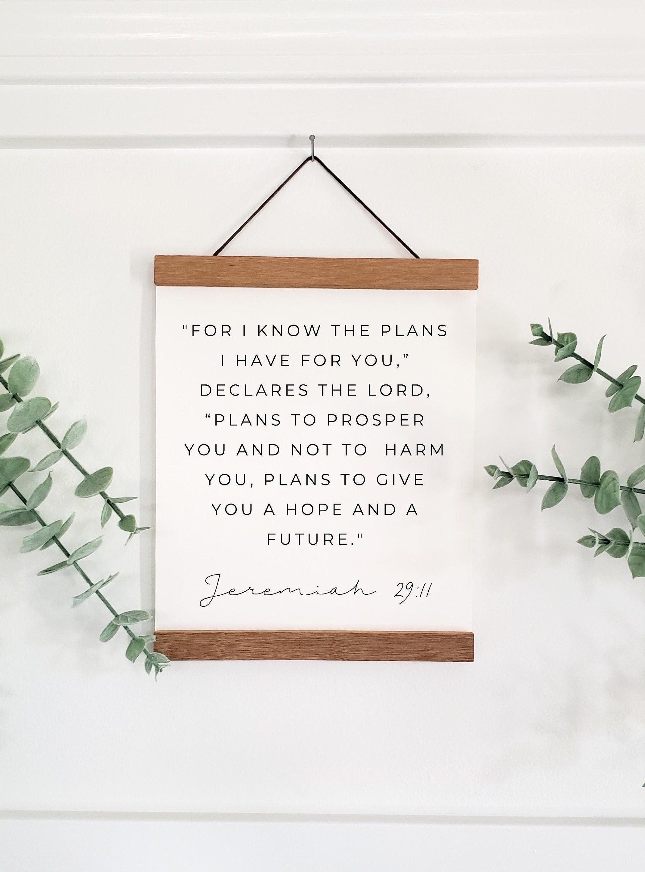 Jeremiah 29:11 for I Know the Plans I Have for You Scripture - Etsy