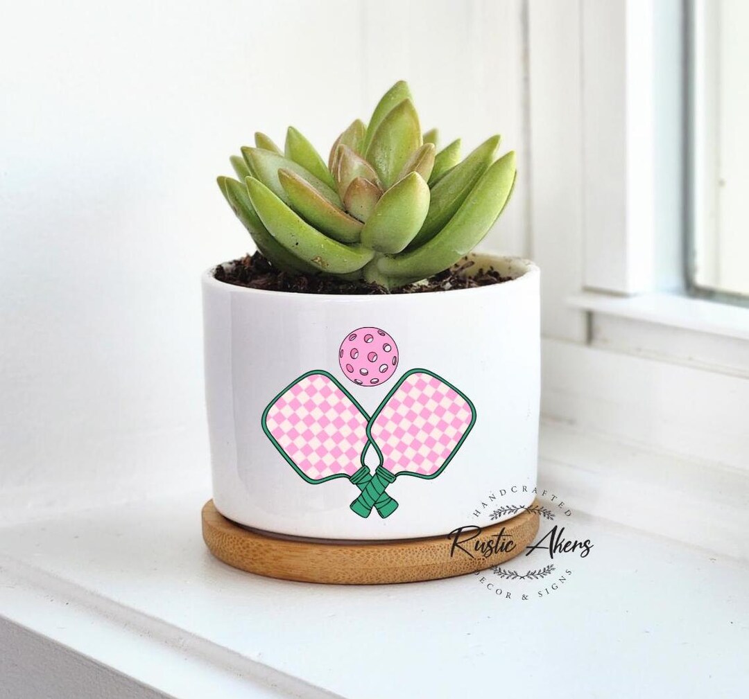 Pickleball Gifts, Pickleball, Mini Succulent Planter, Birthday Gift ...