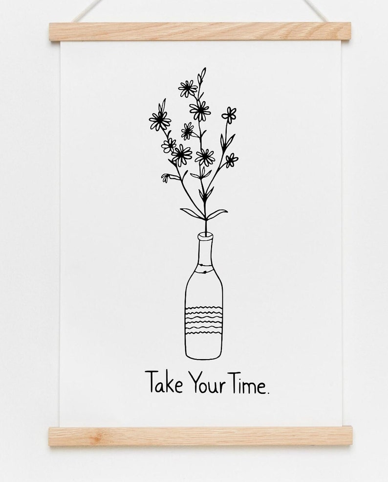 Take Your Time Modern Art Therapy Office Decor Therapy - Etsy