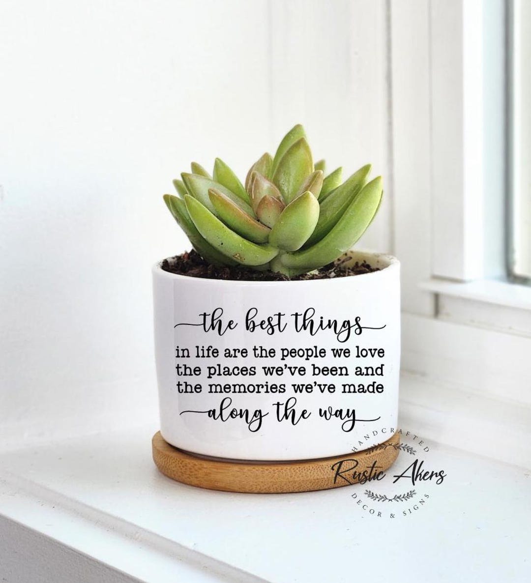 The Best Things in Life, Succulent Gift, Inspirational Quote, Plant Pot ...