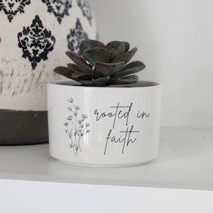 Rooted in Faith, Custom Planter, Bible Study Gifts, Christian Gift ...