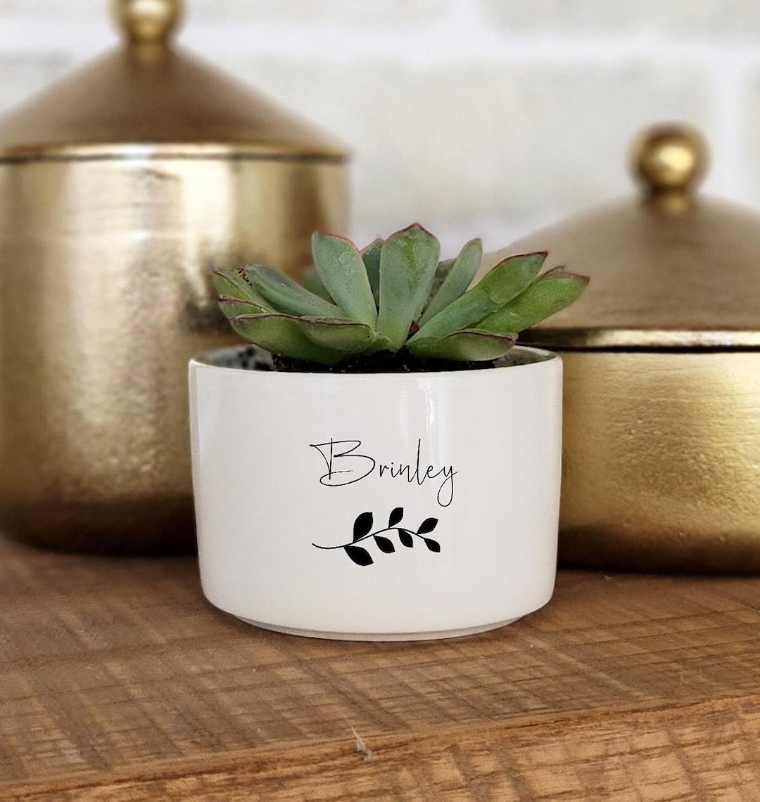Personalized Flower Pot, Name Flower Pot, Custom Succulent Planter ...