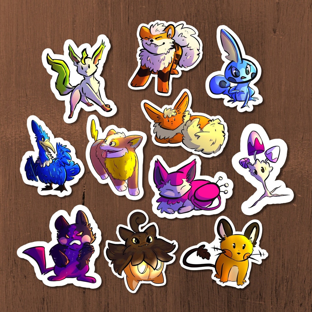 Colorful Critters Sticker, Die Cut Sticker, Stationary, Mushroom Friend ...