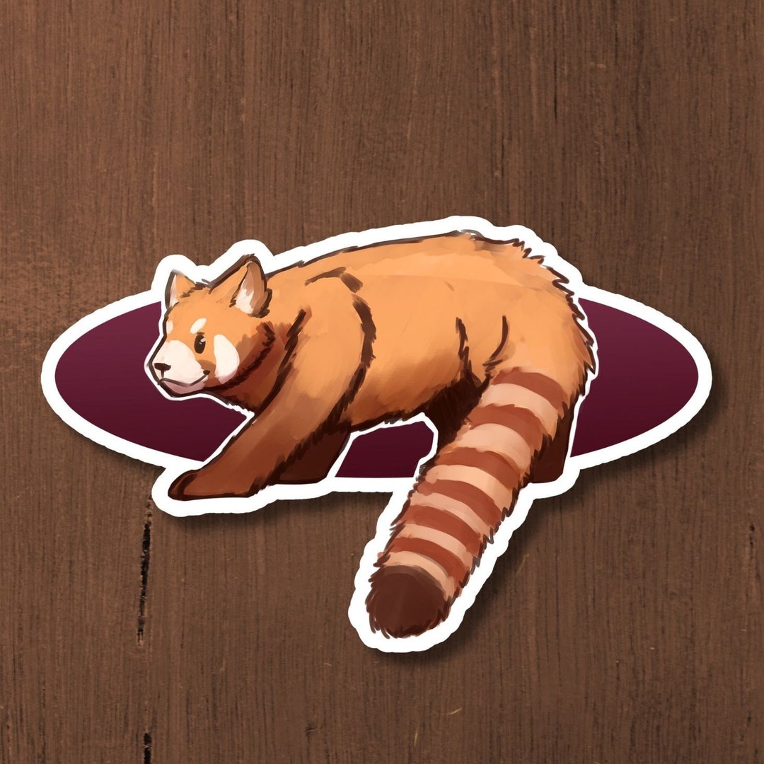 Red Panda Die Cut Matte Sticker - Etsy