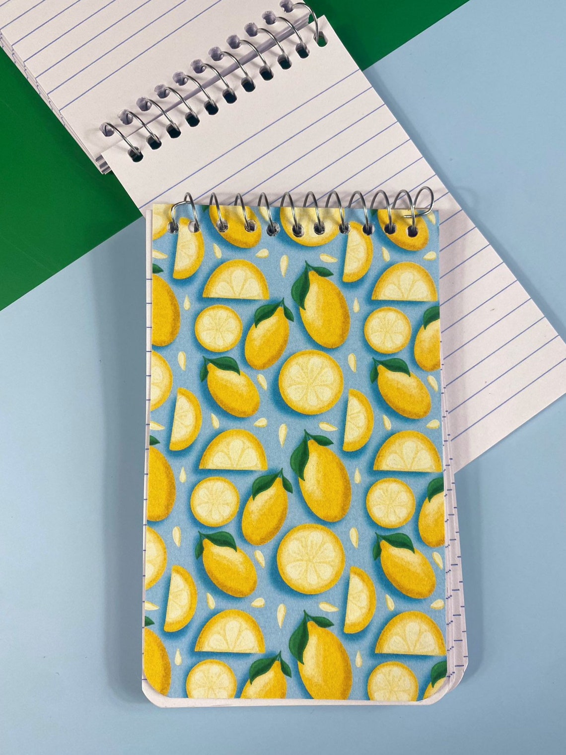 Lemon Squeezy Pattern Stationery Set Fruit Notebook Notepad Bookmark ...