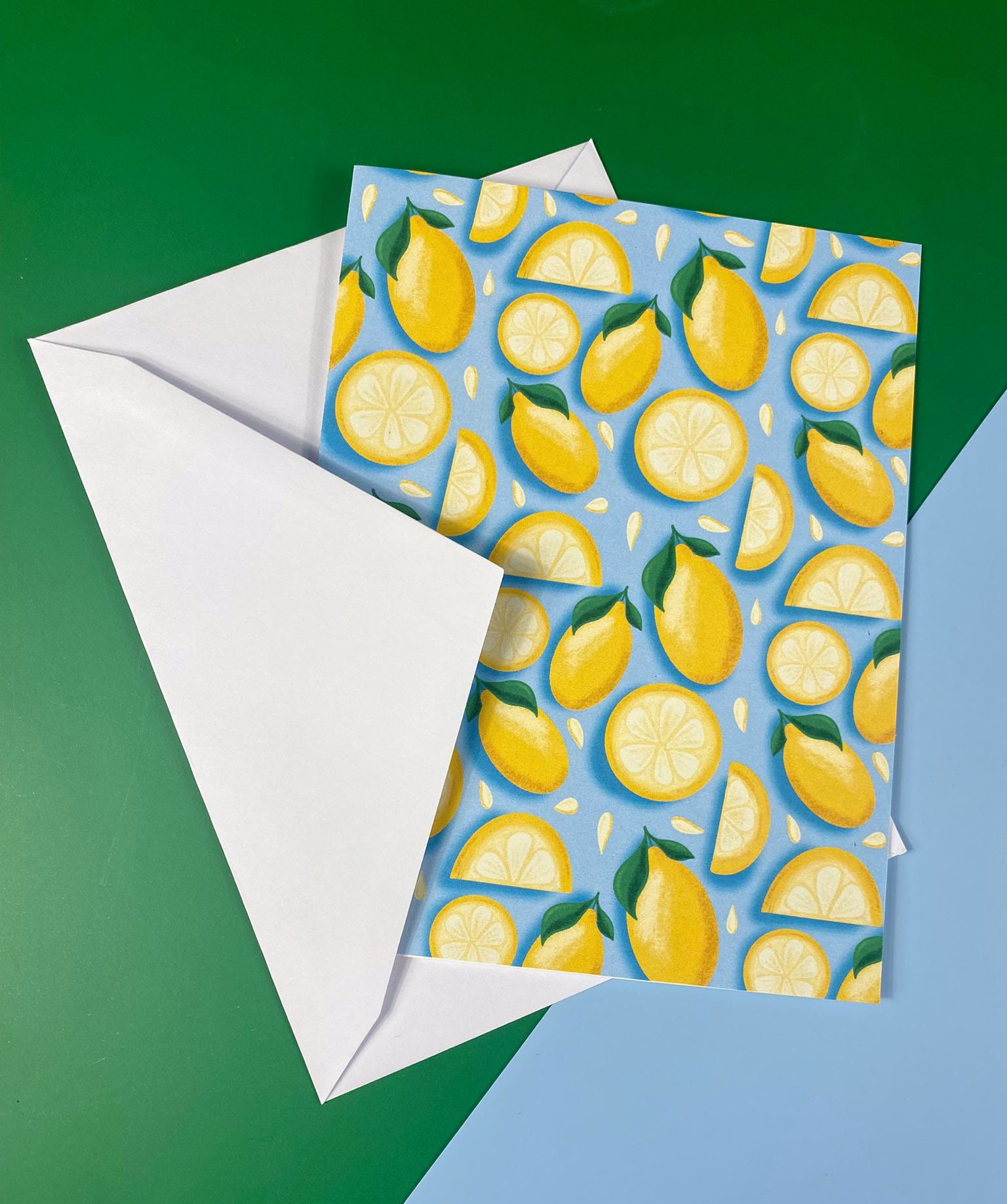 Lemon Squeezy Pattern Stationery Set Fruit Notebook Notepad Bookmark ...