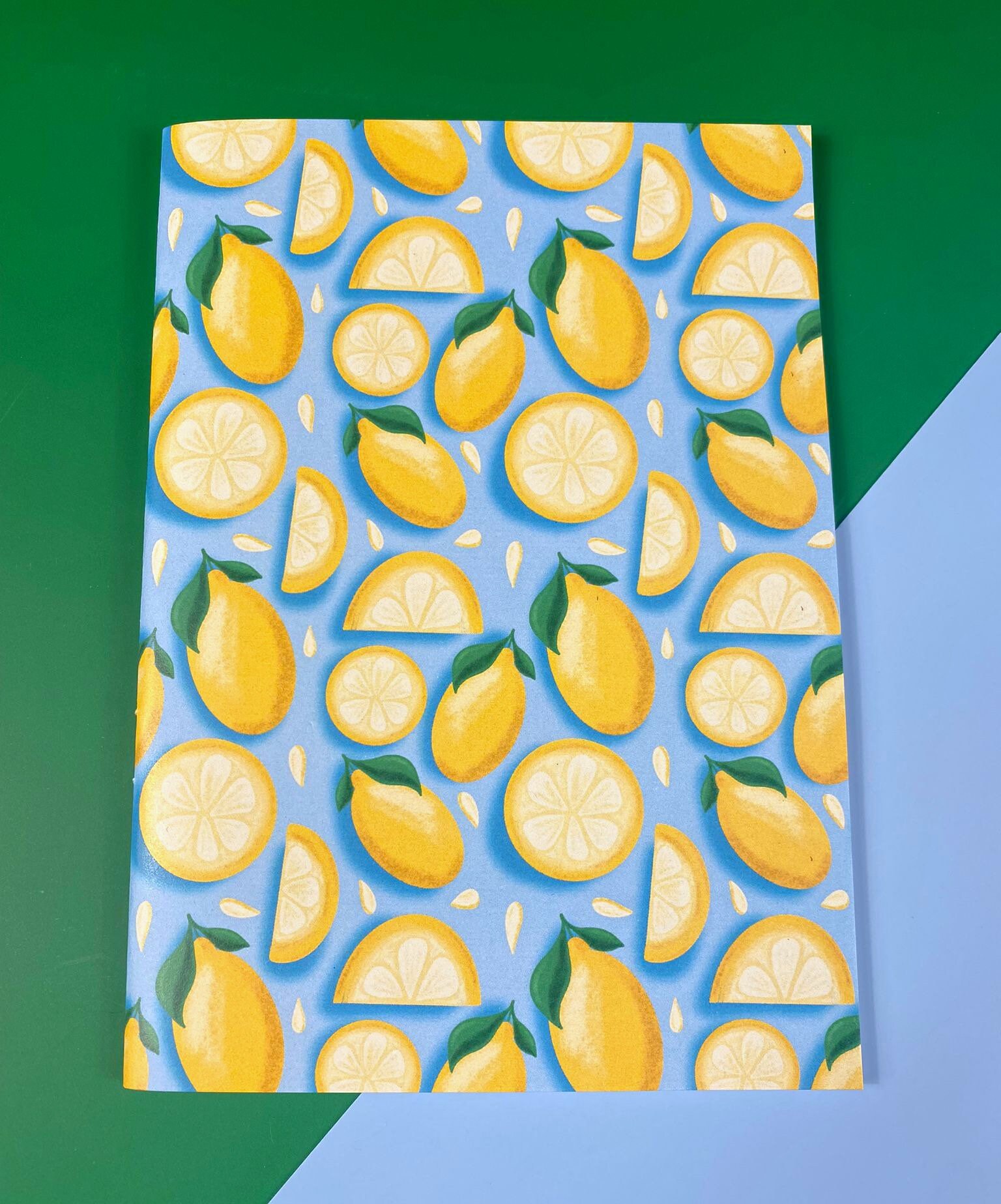 Lemon Squeezy Pattern Stationery Set Fruit Notebook Notepad Bookmark ...