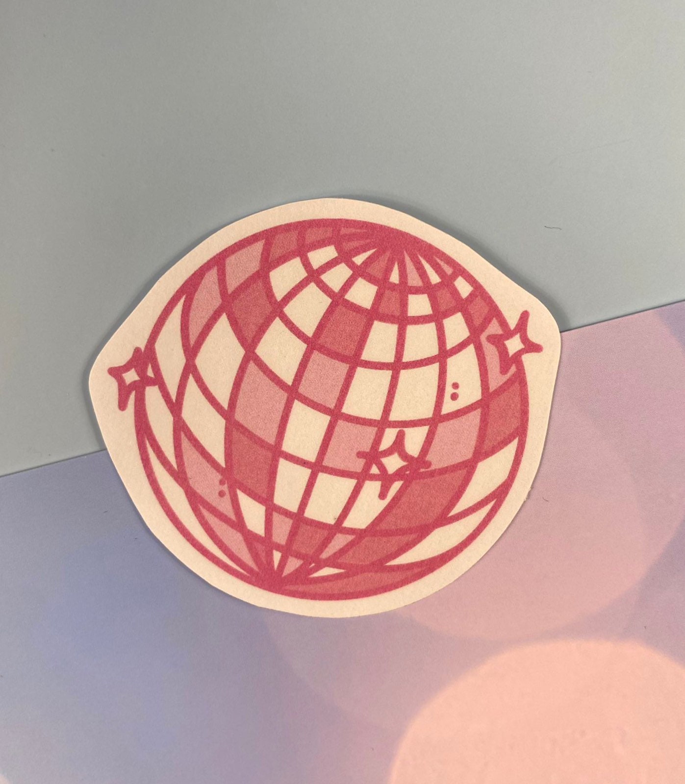 Pink Disco Ball Sparkle Pattern Stationery Bundle Notebook Greeting ...