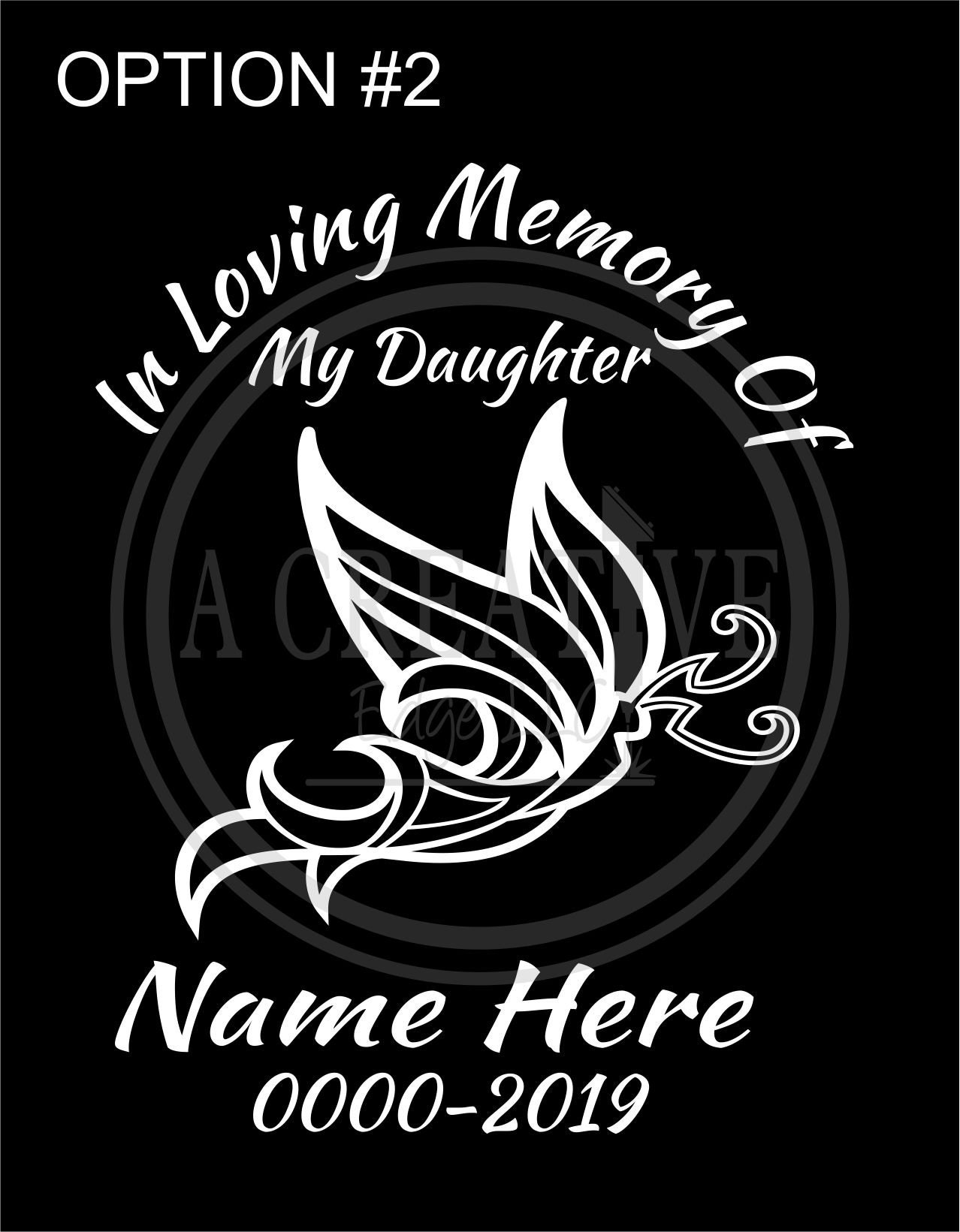 Personalized in Loving Memory Butterfly Car Decal With Name and Dates ...