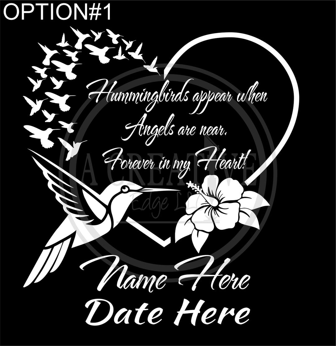 Personalized Heart Shaped Humming Birds Appear When Angels Are Near ...