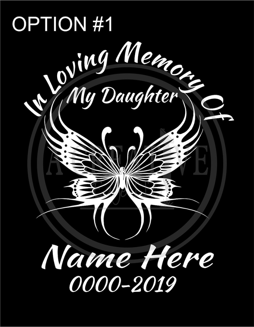 Personalized in Loving Memory Butterfly Car Decal With Name and Dates ...