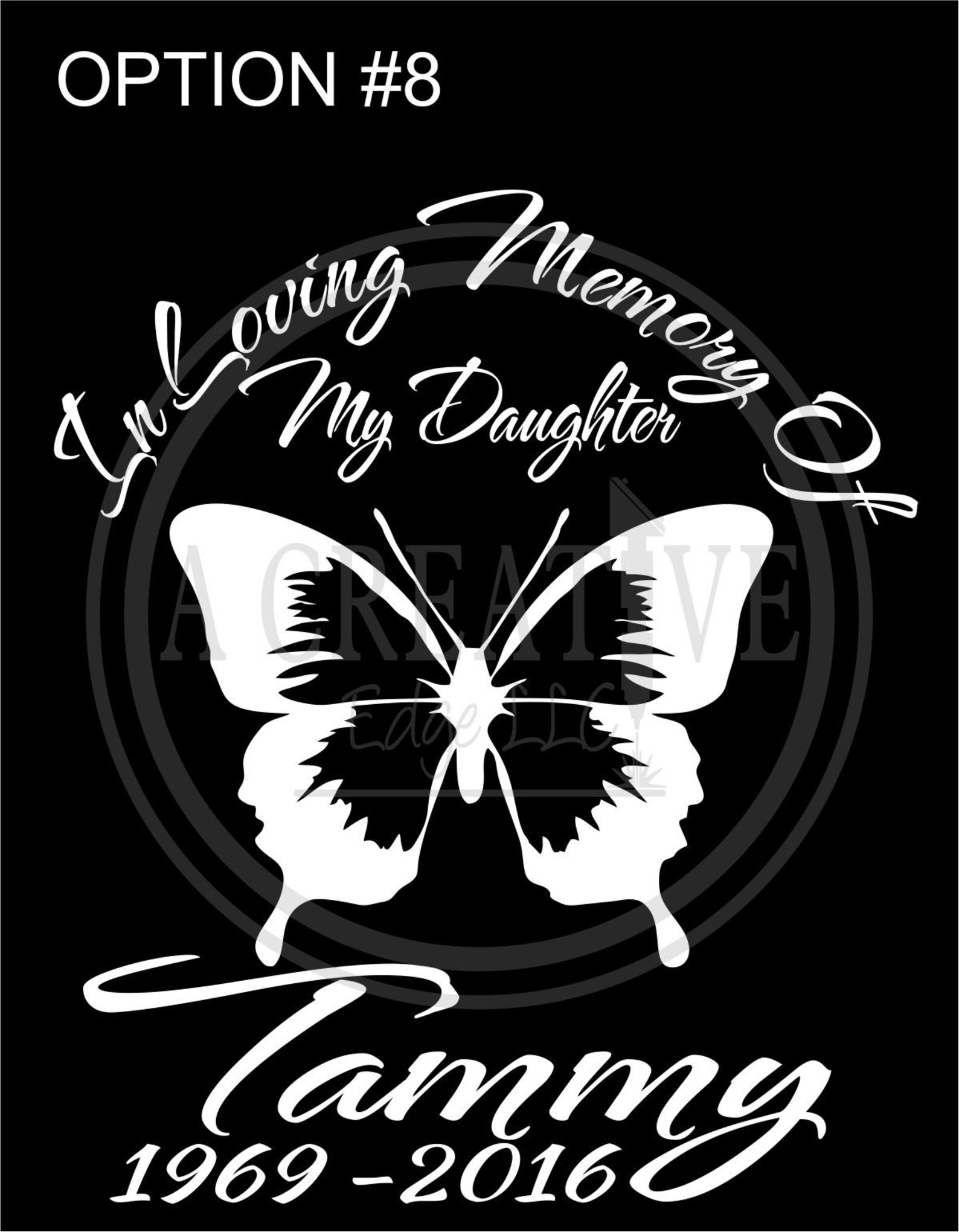 Personalized in Loving Memory Butterfly Car Decal With Name and Dates ...