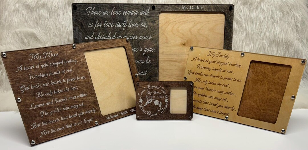 Personalized Memorial Picture Frame: Custom Engraved Quote, Baltic ...