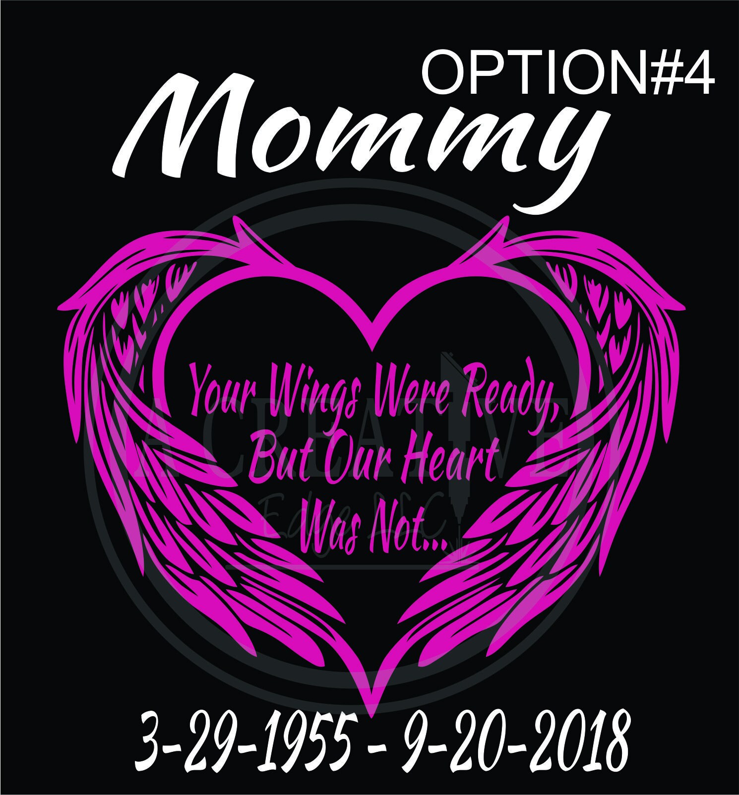 Personalized Wings With Heart Car Decal #1: Memorial Name & Dates - Etsy